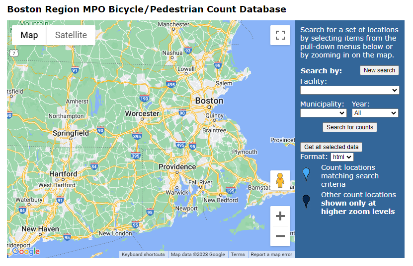 Bicycle and Pedestrian Count Data Application Update