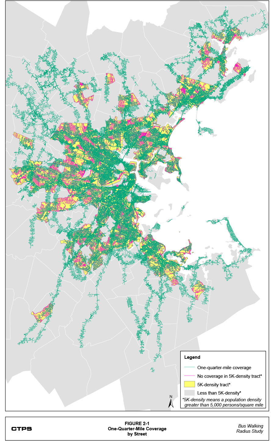 The Bus Walking Radius Study