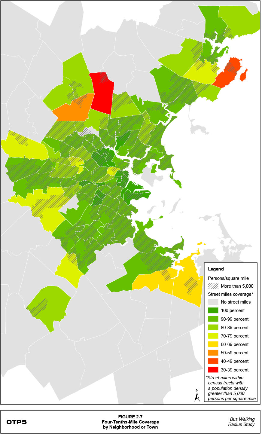 The Bus Walking Radius Study